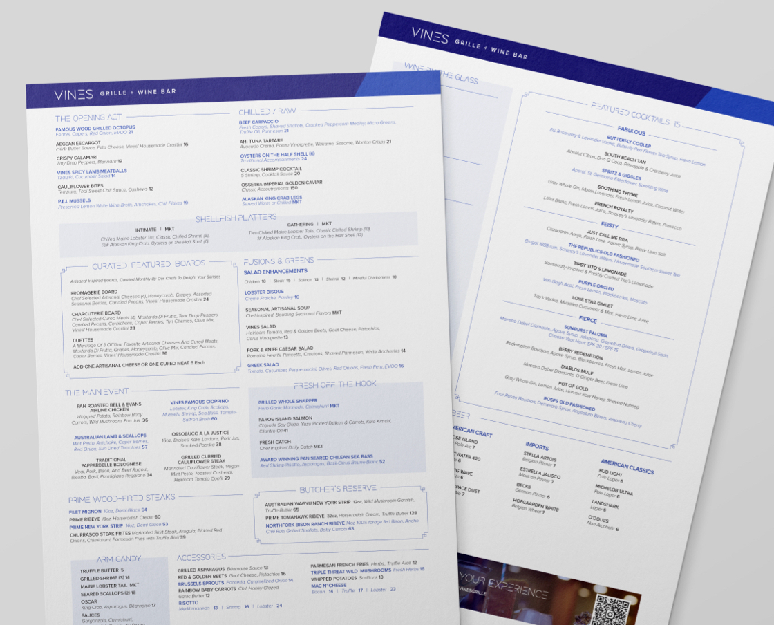 Vines Grille & Wine Bar | Brandcoders Case Studies